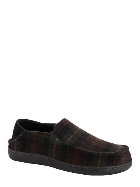 MUK LUKS Owen Step-down Slippers - Brown Plaid
