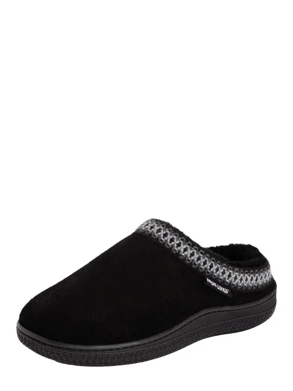 MUK LUKS Jordi Suede Clog Slipper - Black