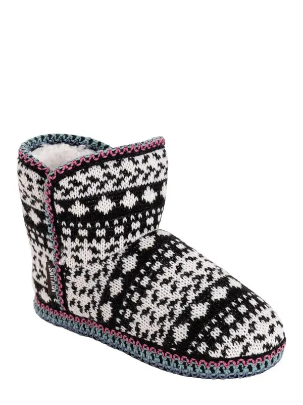 MUK LUKS Leigh Bootie Slipper - Black