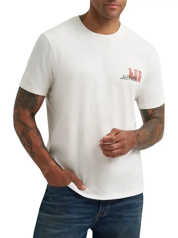 LEEM Logo Graphic T-shirt - Marshmallow