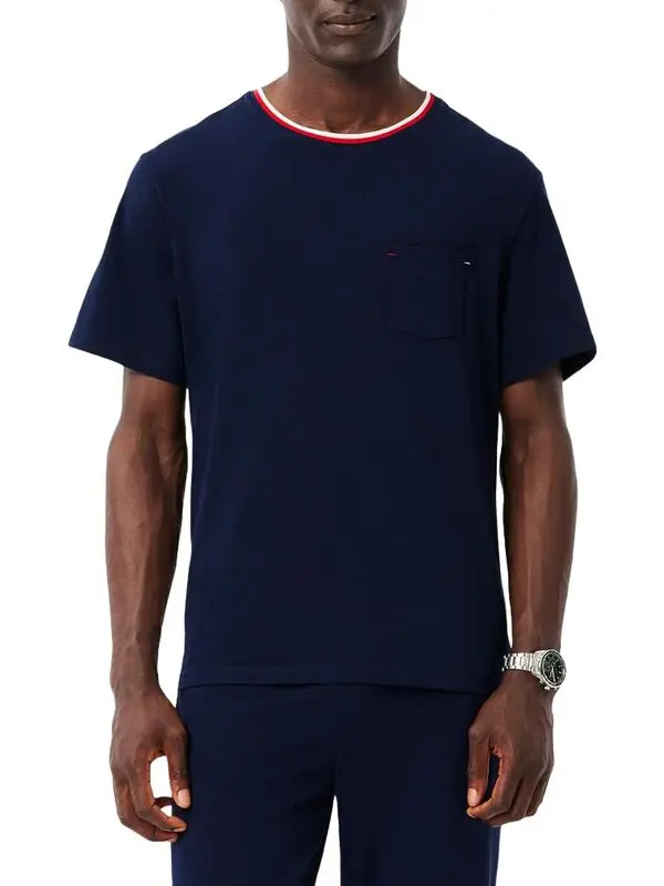 Lacoste Core Essentials Stretch Cotton T-shirt - Navy Blue