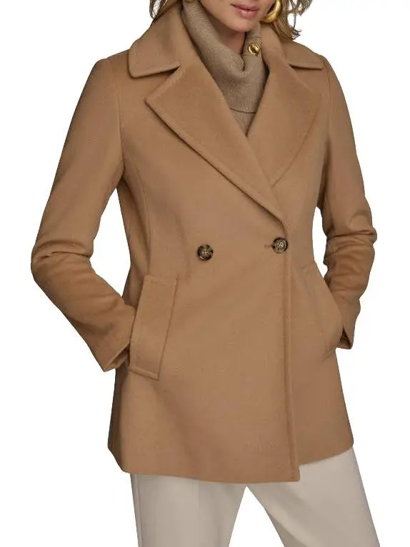 Donna Karan New York Double Breasted Blazer Coat - Camel