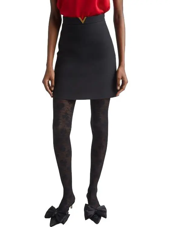 Valentino Garavani Crepe Couture Miniskirt - Black
