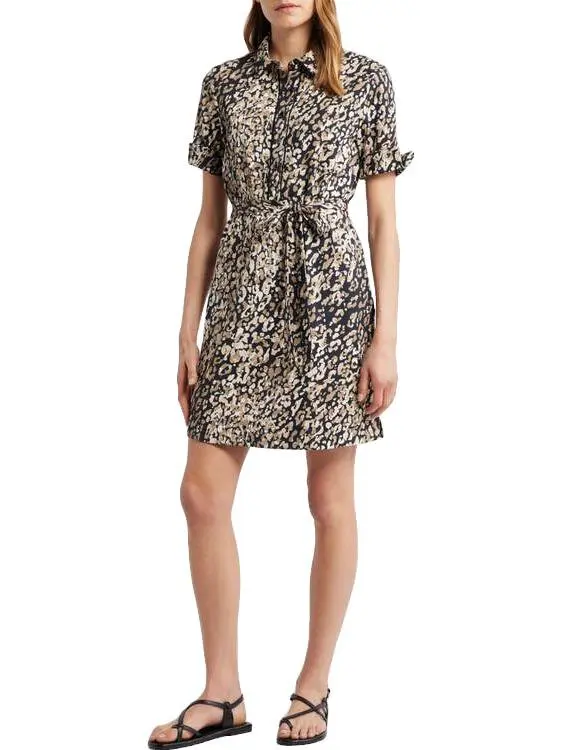Tommy Bahama Aubrey Spot Tie Waist Shirtdress - Black