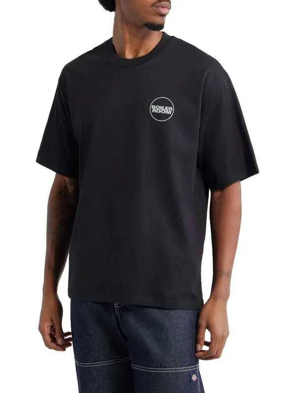 BOILER ROOM Core Logo Graphic T-shirt - Black