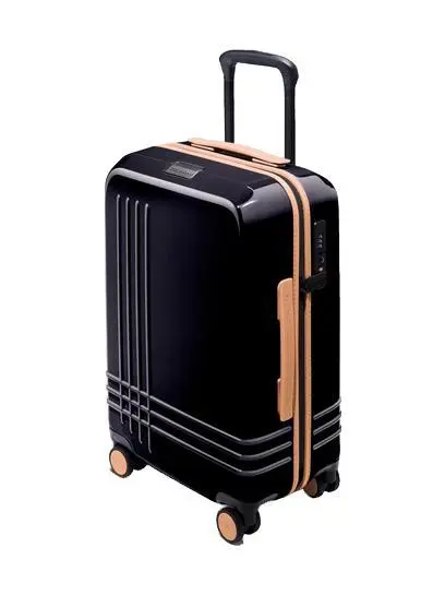 ROAM Carry-on Luggage - Black Gloss/tan Trim