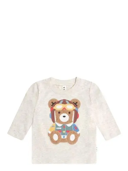 HUXBABY Pilot Huxbear Longsleeve Top - Almond Marle