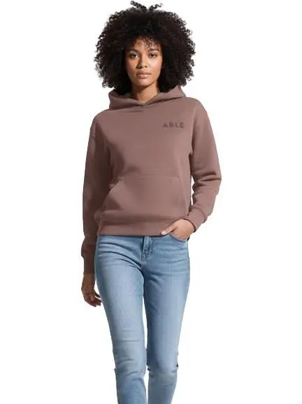 ABLE Signature Hoodie Sweatshirt - Hazel Pink
