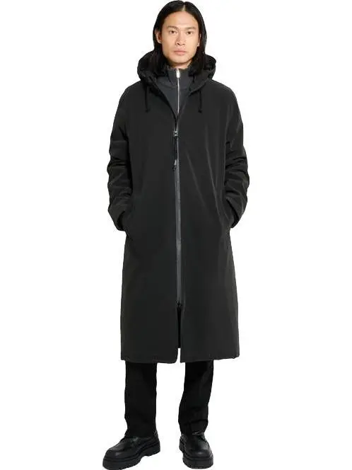 Stutterheim Stockholm Long Winter Matte Coat - Black