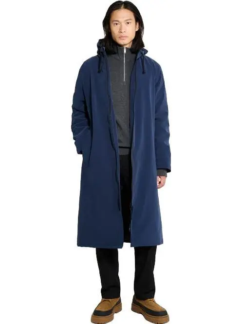 Stutterheim Stockholm Long Winter Matte Coat - Navy