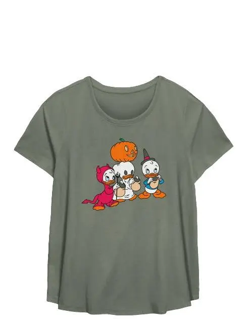 DUCKTALES Halloween Graphic T-shirt - Sage Green