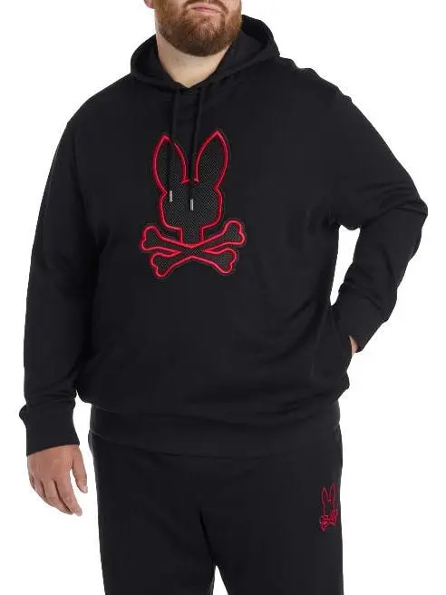 Psycho Bunny Embroidered Bunny Hoodie - Black
