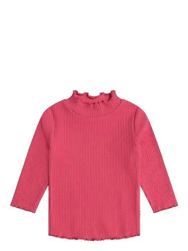 HUXBABY Ribbed Long Sleeve Top - Cherry
