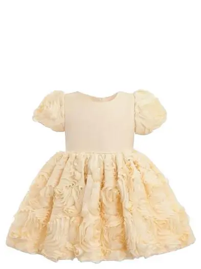 TULLEEN Bow Rosette Dress - Champagne
