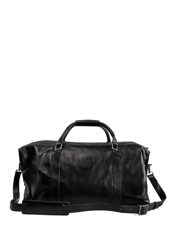 SABANDIJA Heritage Leather Duffel Bag - Black