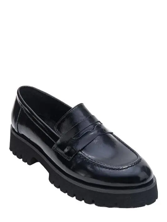 FOREVER & ALWAYS SHOES Vionel Leather Loafer - Black Patent Leather