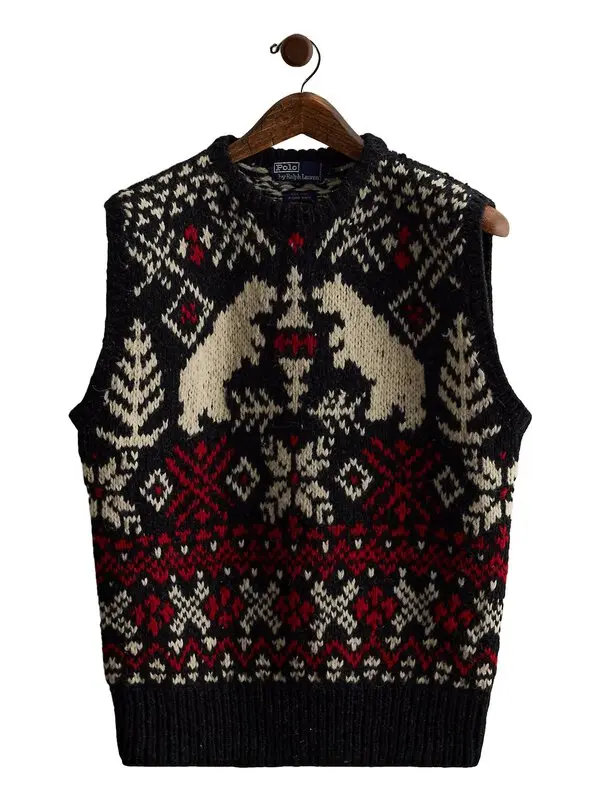 Ralph Lauren C. 1985 Hand-knit Sweater Vest - Multi