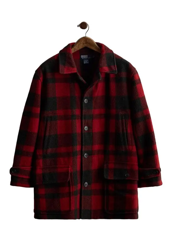 Ralph Lauren Vintage Plaid Wool-blend Jacket - Red