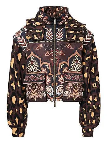 Farm Rio Floral-print Padded Jacket - Winter Ainika Brown