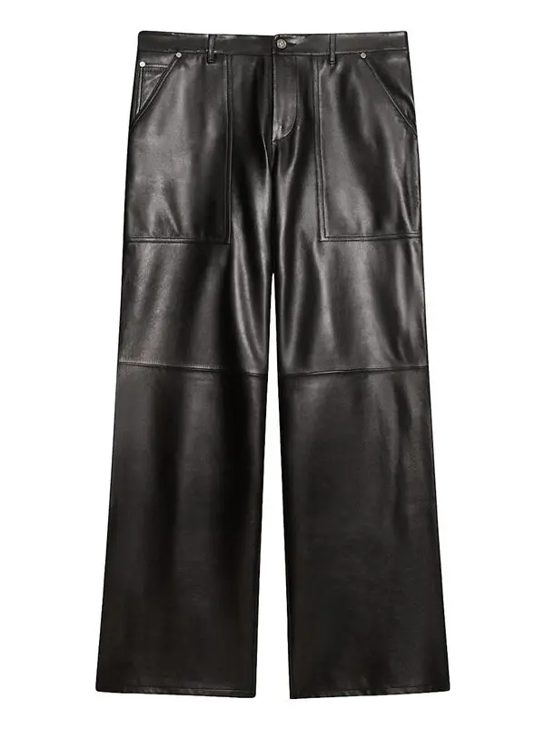 Helmut Lang Leather Utility Pants - Black