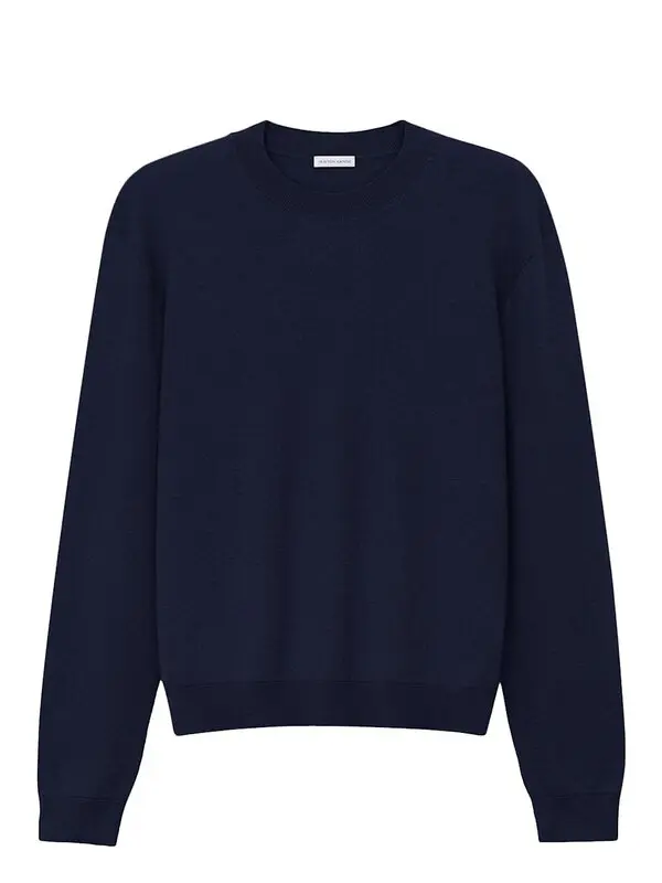 Iris Von Arnim Classic-fit Crewneck Sweater - Navy