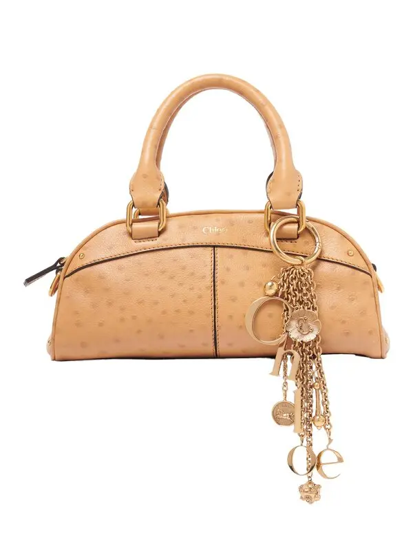 Chloé Charm-detailed Bowling Bag - Neutral