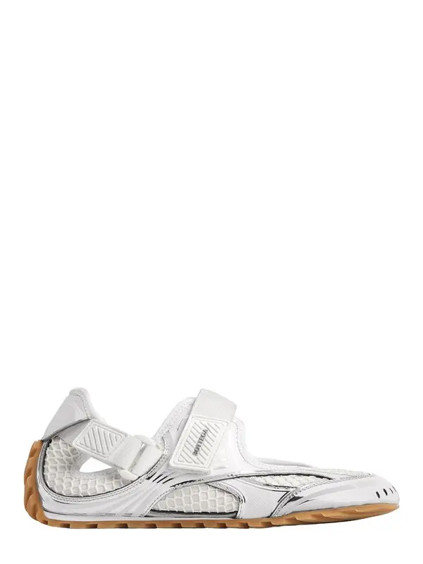 Bottega Veneta Orbit Mesh Mary-jane Sneakers - White