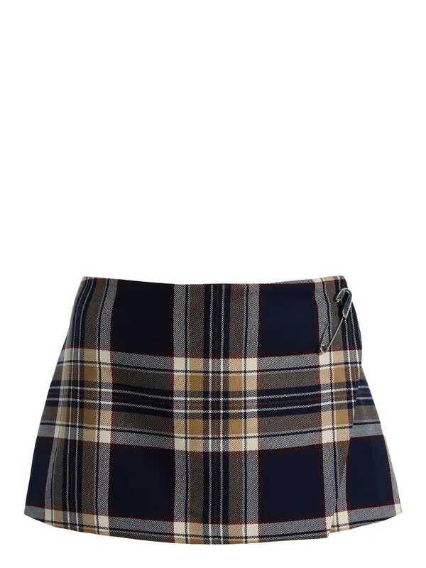 FRAME X Amelia Gray The Checkmate Mini Skirt - Multi