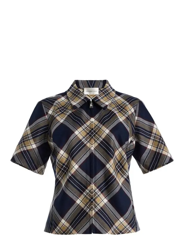 FRAME X Amelia Gray Checkmate Shirt - Multi