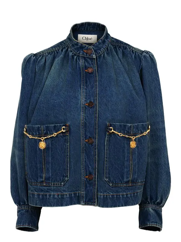 Chloé Horse Capsule Indigo Denim Jacket - Medium Wash