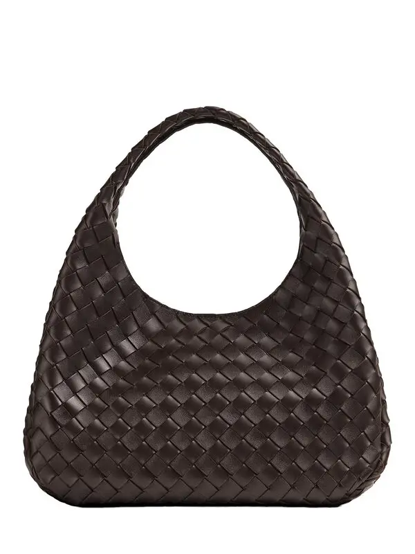 Bottega Veneta Medium Campana Intrecciato Leather Bag - Brown