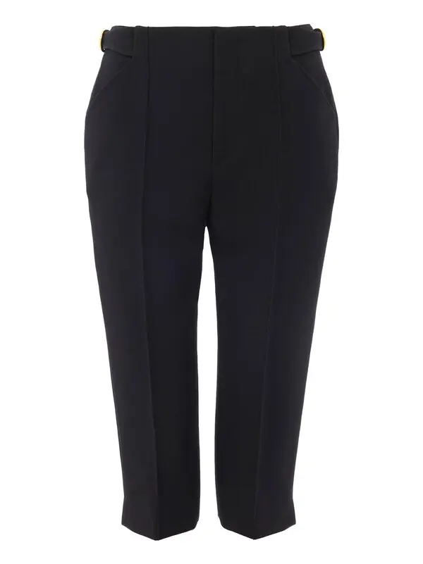 Chloé Wool Crepe Capri Trousers - Black