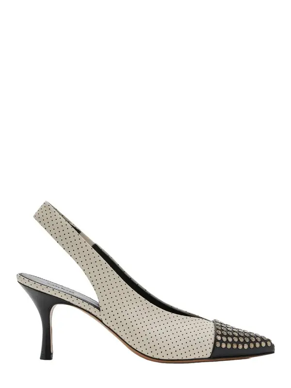 Chloé Alba Studded Slingback Pumps - White
