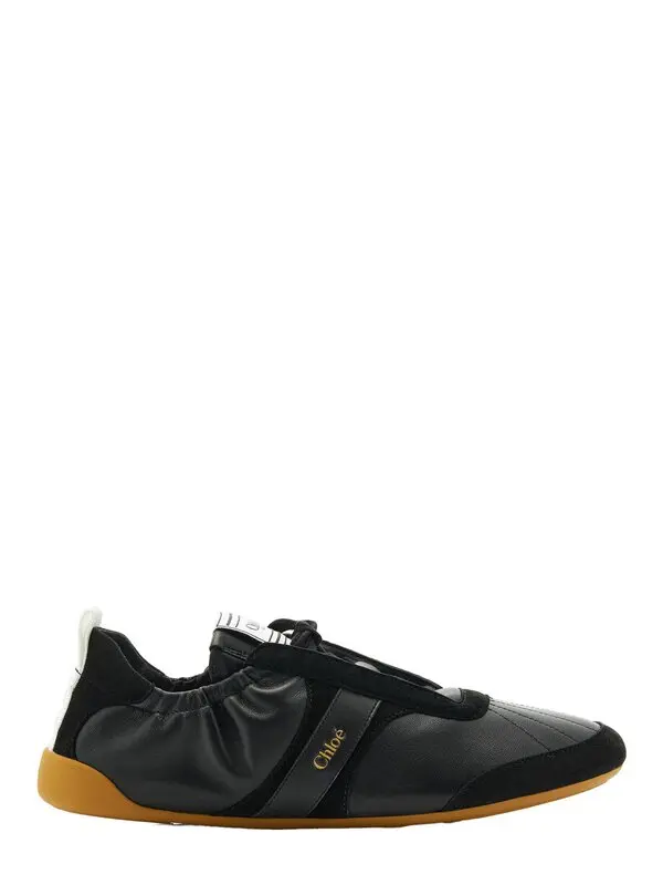 Chloé Kick Calfskin Sneakers - Black