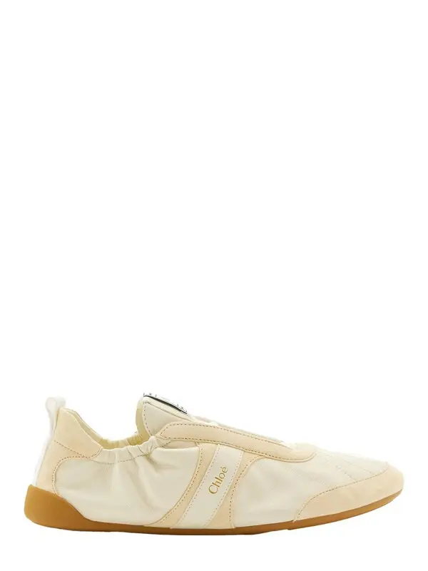 Chloé Kick Calfskin Sneakers - White