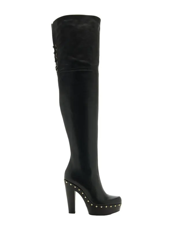 Chloé Lola Studded Over-the-knee Boots - Black