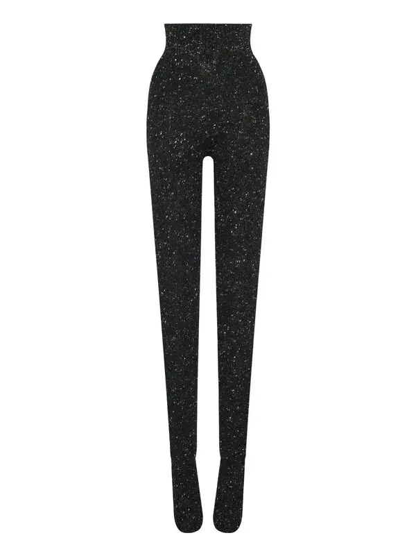 THE ROW Mumu Cashmere Tights - Charcoal Melange