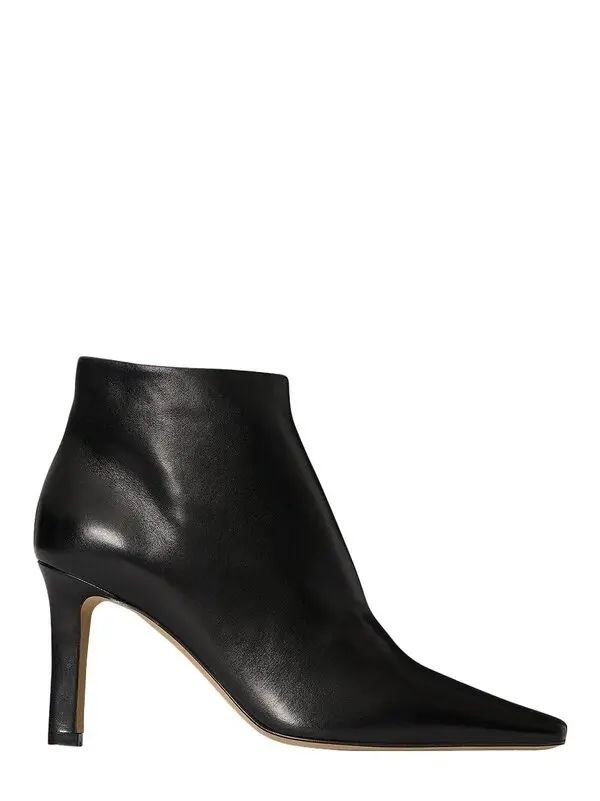 THE ROW Carla 80 Leather Boots - Black