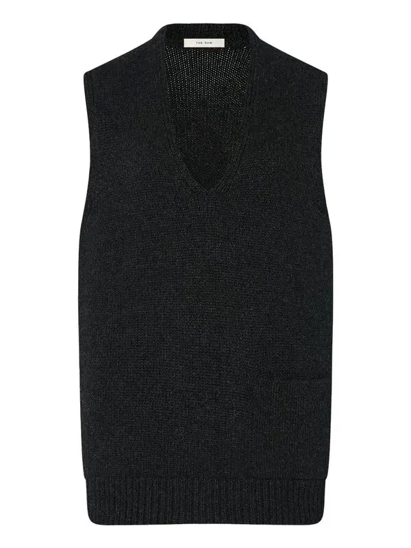 THE ROW Marte Cashmere Vest - Charcoal Melange