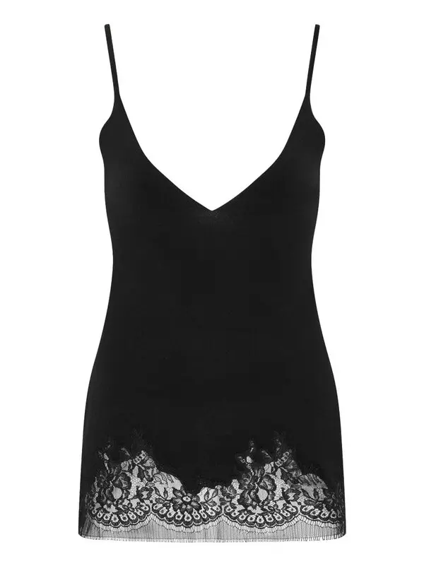 THE ROW Makka Silk Camisole Top - Black