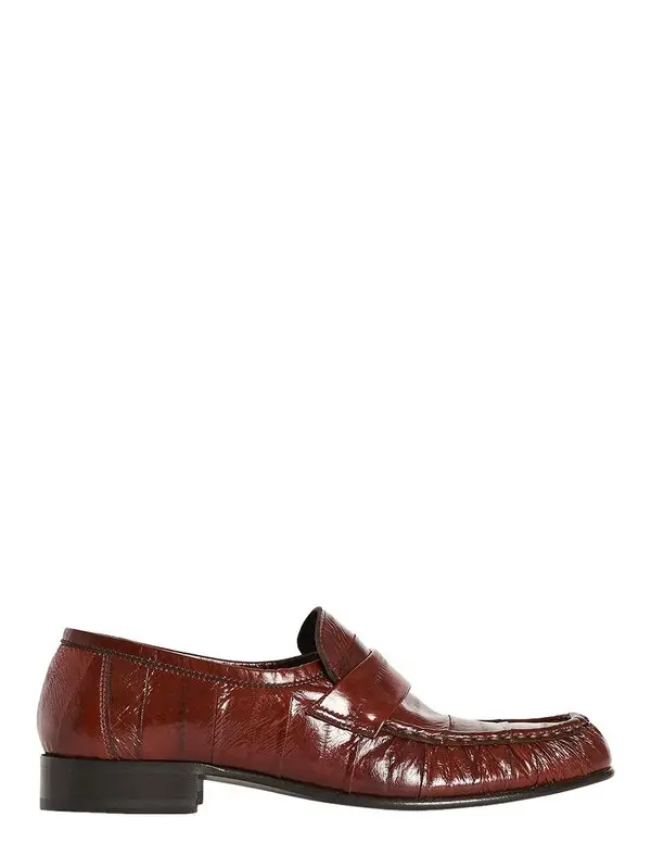 THE ROW Soft Loafer In Eel - Rouge