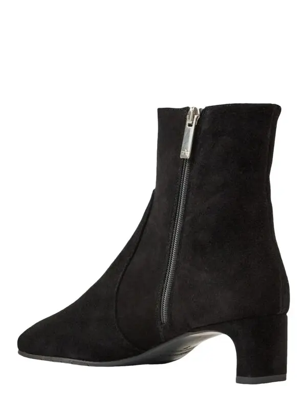Aquatalia Siella Suede Ankle Boots - Black Sued