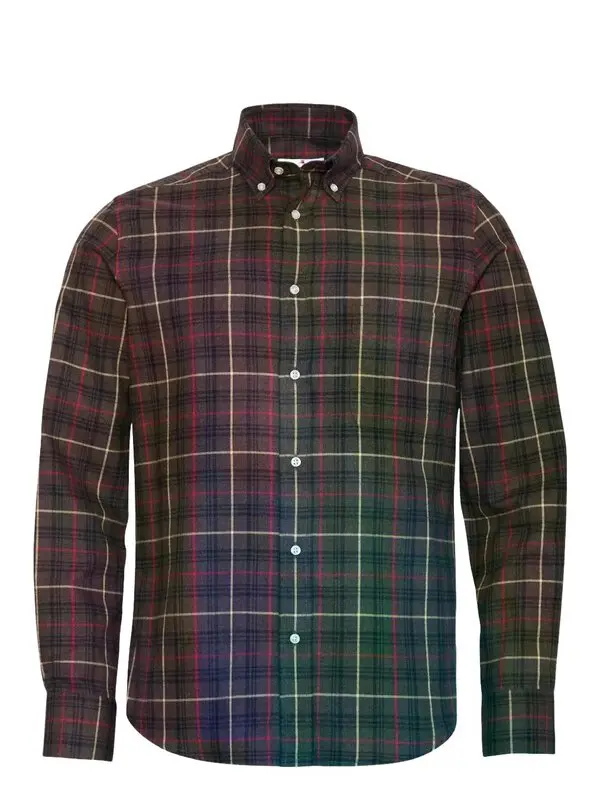 LOJA DAS MEIAS Buttoned Checked Shirt - Brown