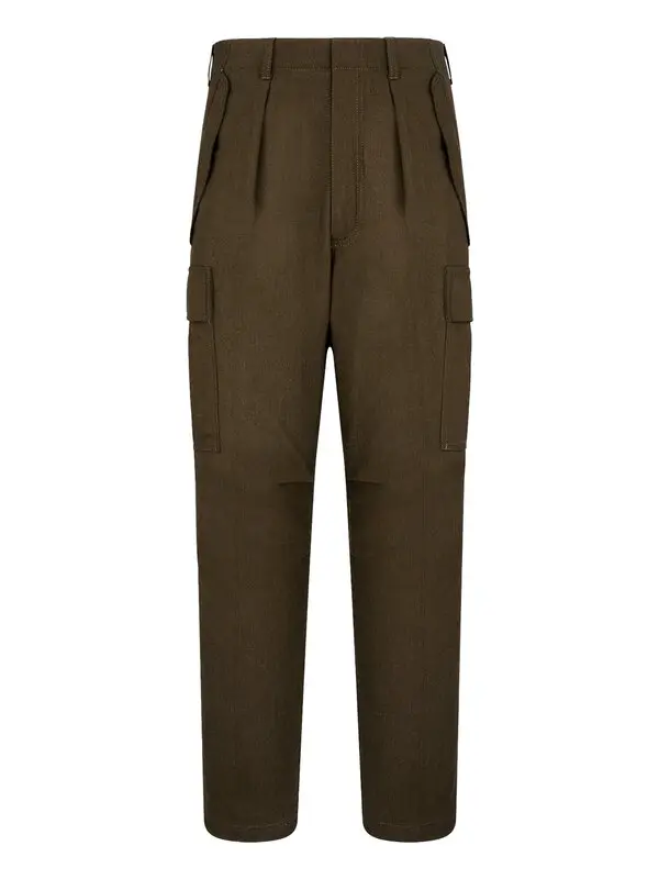 TOM FORD Virgin Wool-blend Cargo Trousers - Green