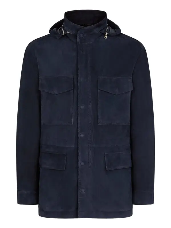 TOM FORD Suede Four-pocket Jacket - Navy