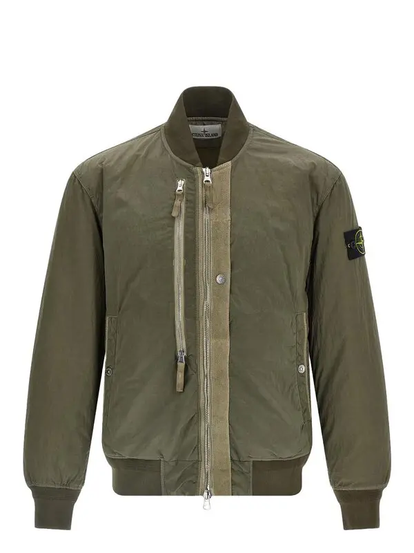 Stone Island 4100038' Bomber Jacket - Green