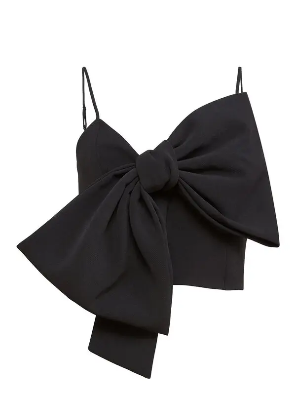 Fleur Du Mal Blair Bow Top - Black