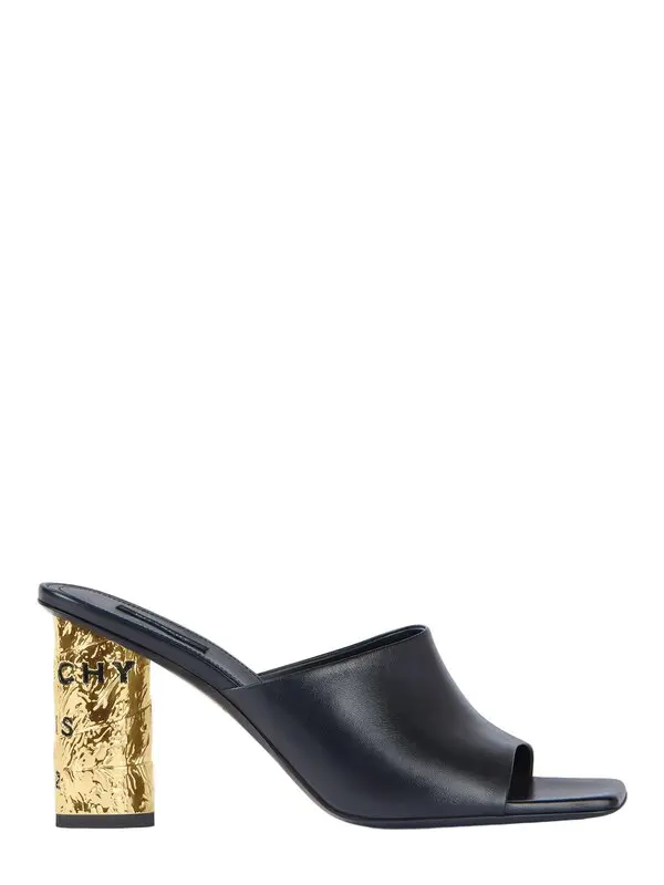 Givenchy Leather Heeled Mules - Black