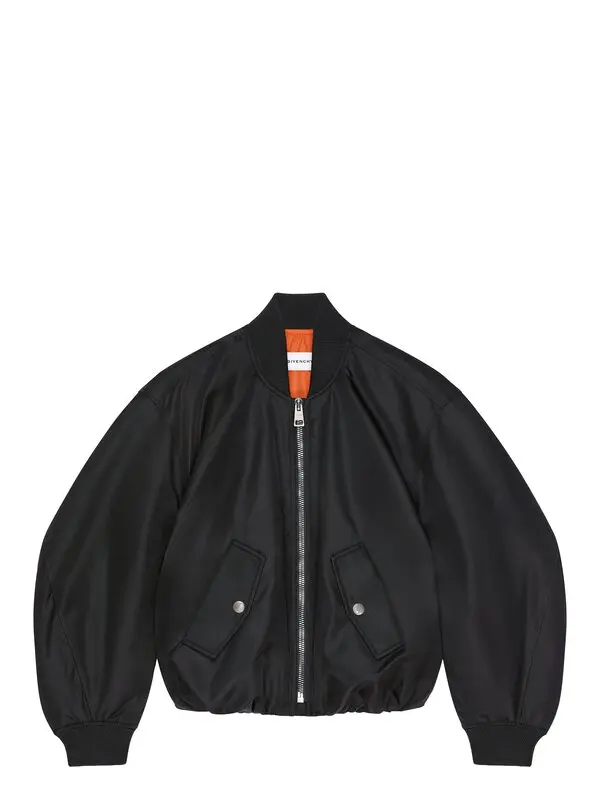 Givenchy Cropped Cocoon Bomber - Black