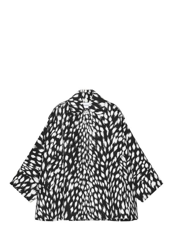 Givenchy Cotton Trench With Animal Print - Black